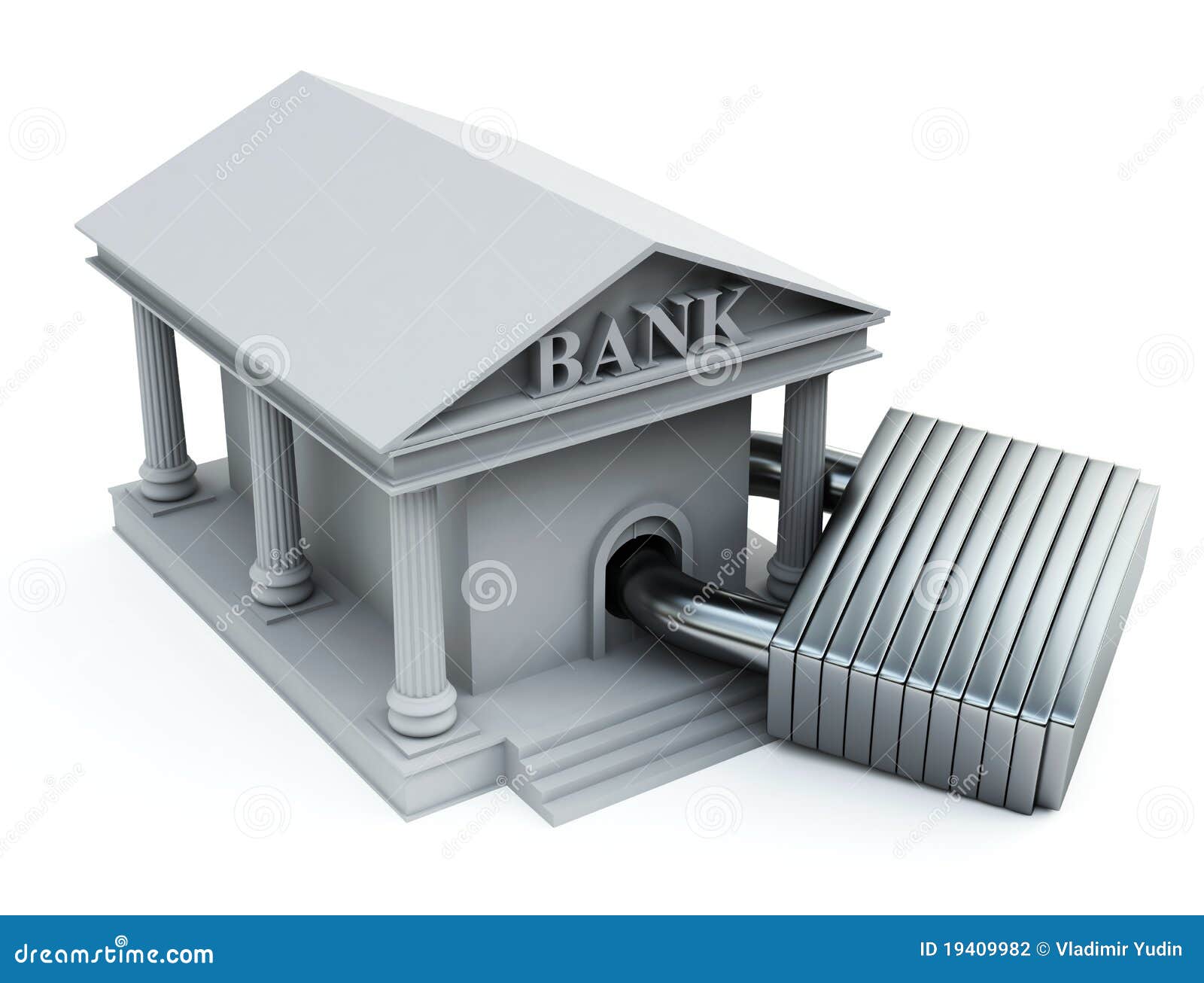 Bank icon with padlock stock illustration. Illustration of finance ...