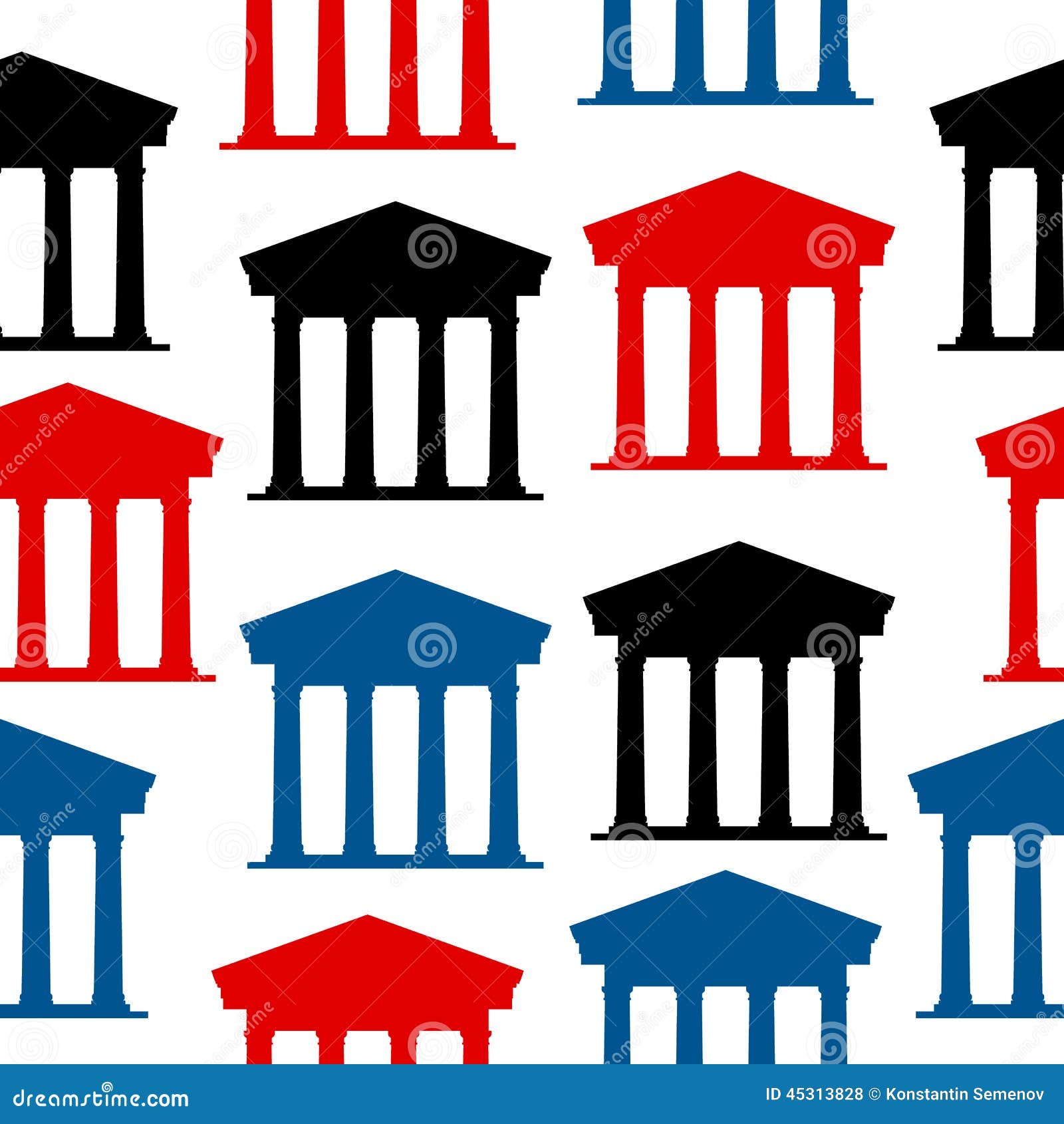Bank icon seamless pattern stock vector. Illustration of business ...