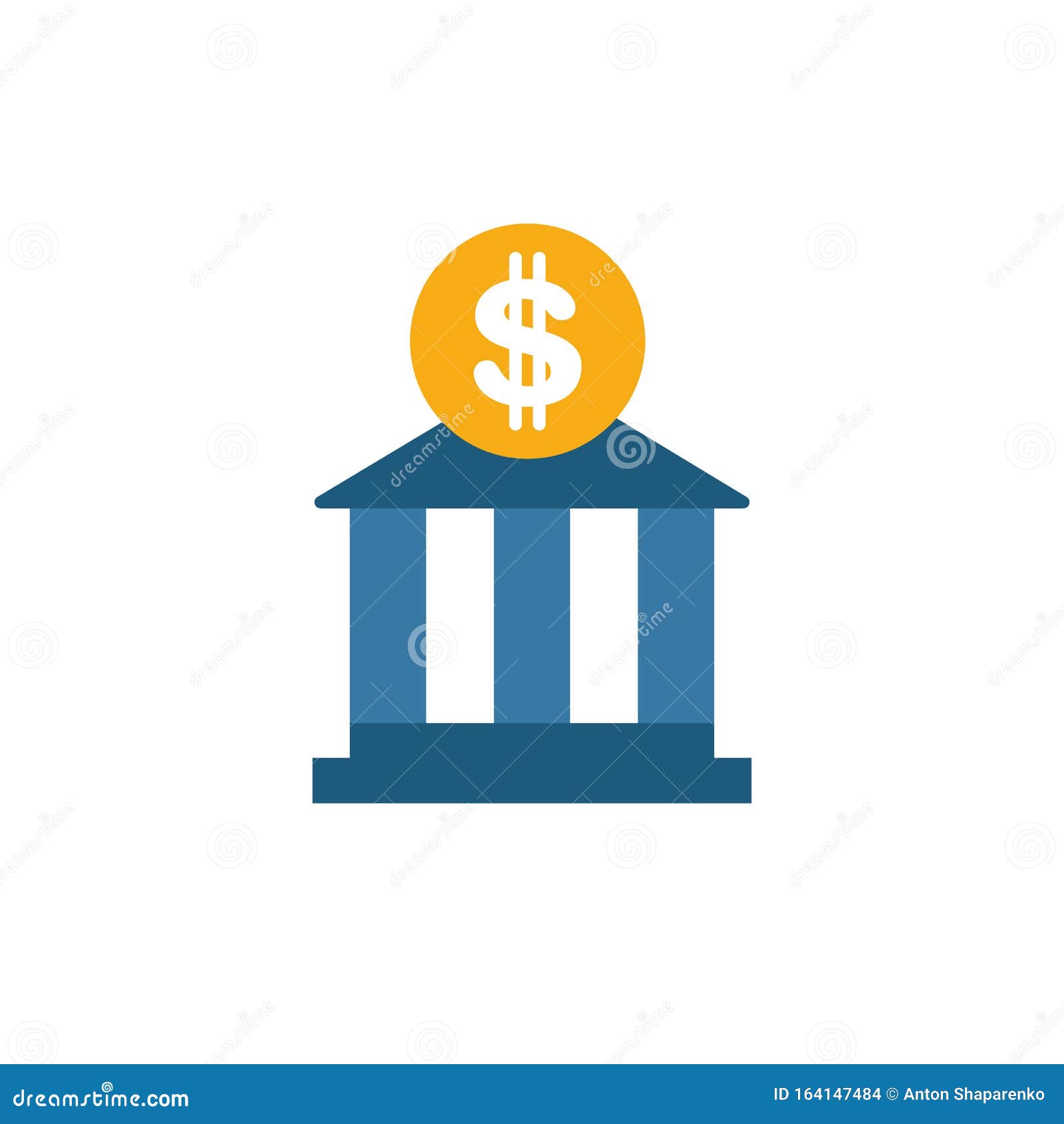 Bank Icon. Simple Element from City Elements Icons Collection Stock ...