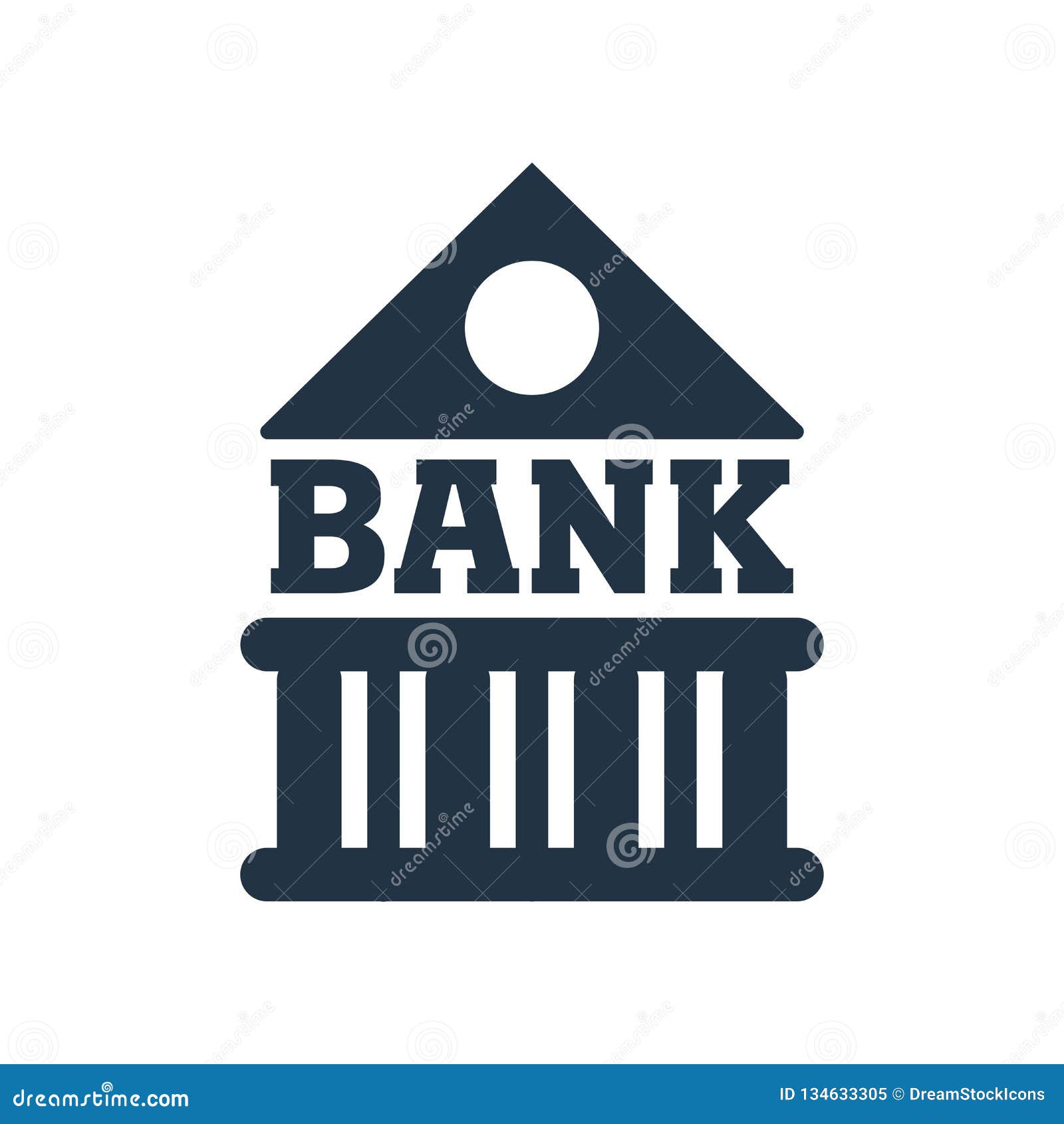 Bank Icon Vector Isolated on White Background, Bank Sign Stock Vector ...