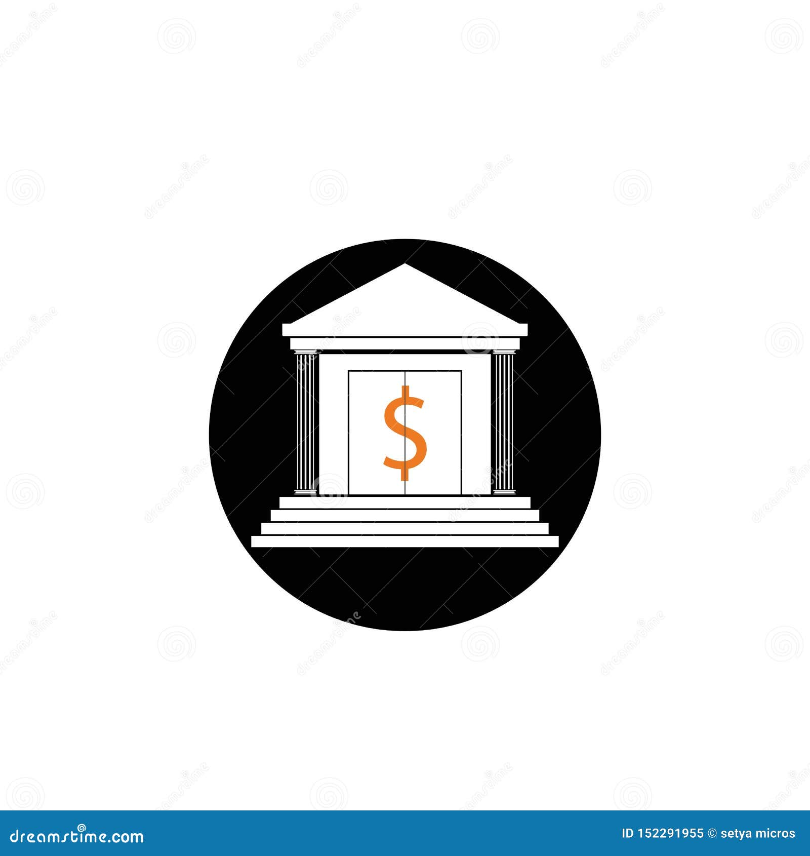 Bank Icon Vector Logo Template Stock Vector - Illustration of wallet ...