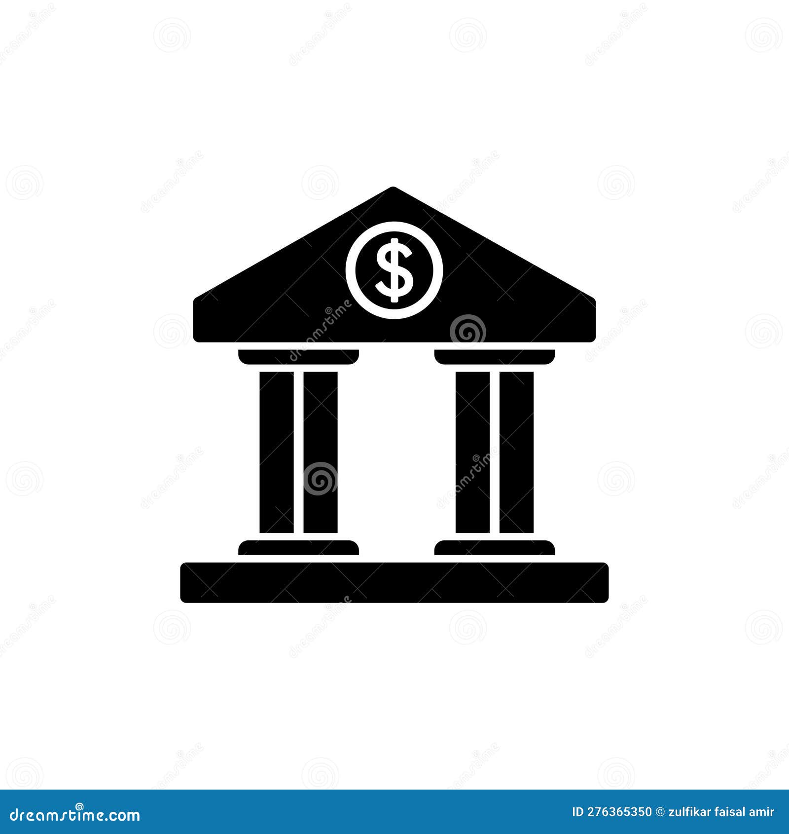 Bank Icon Vector. Bank Symbol Stock Vector - Illustration of bank ...