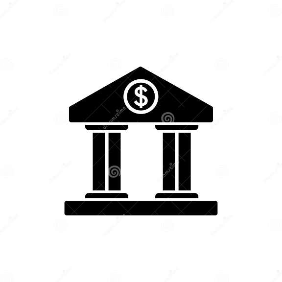 Bank Icon Vector. Bank Symbol Stock Vector - Illustration of bank ...