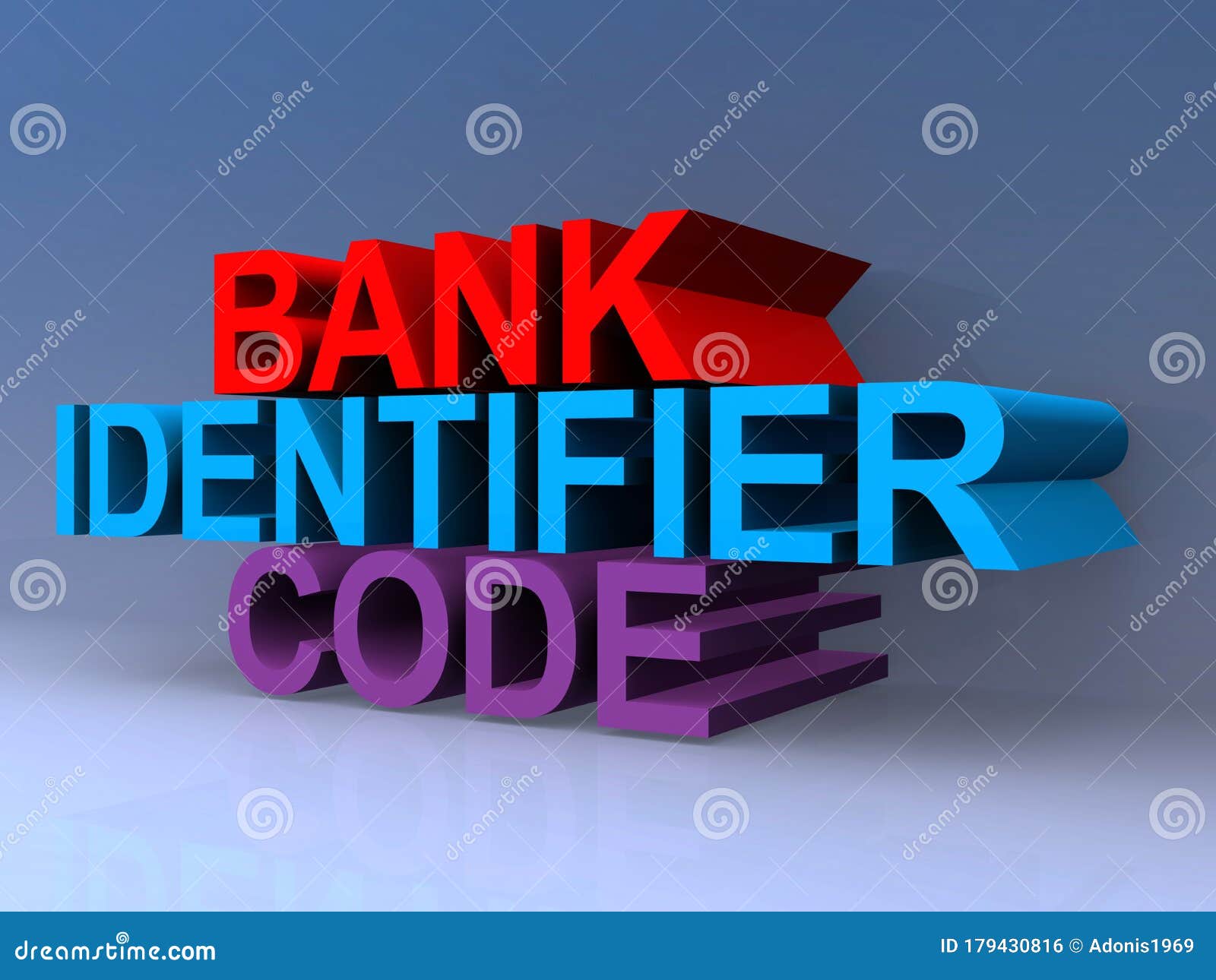 Bank Identifier Code Word Blocks Stock Photography | CartoonDealer.com ...
