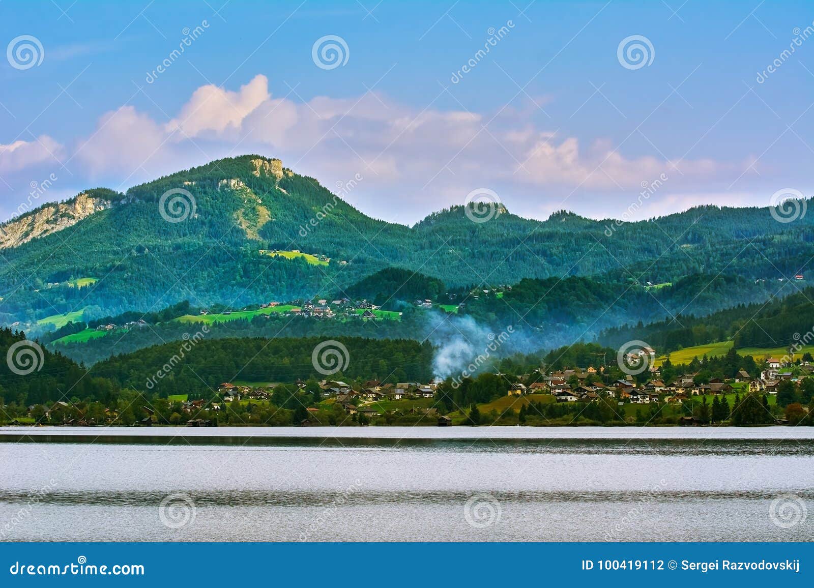 Bank of a Lake stock photo. Image of landscape, slope - 100419112