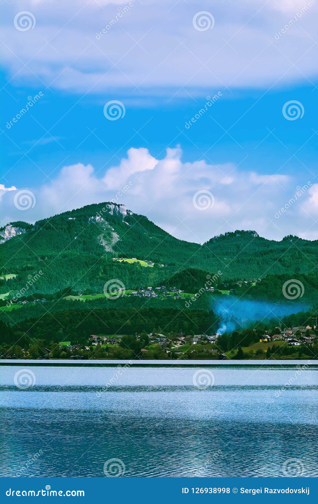 Bank of a Lake stock photo. Image of gloomy, outdoor - 126938998