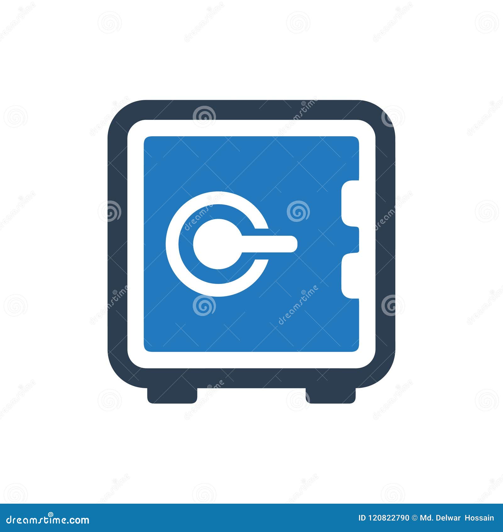 Bank Locker Icon stock vector. Illustration of icon - 120822790
