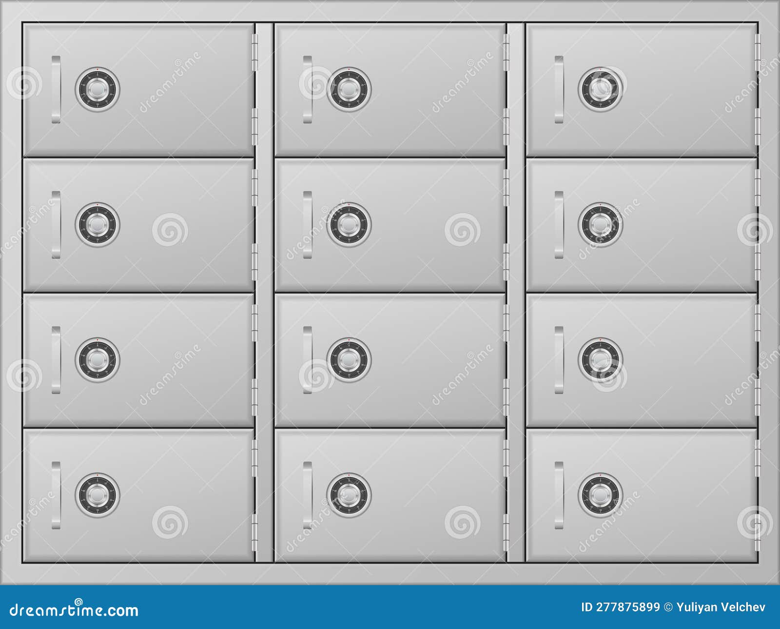 Bank lockers stock vector. Illustration of vector, bank - 277875899