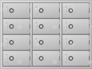 Bank lockers stock vector. Illustration of vector, bank - 277875899