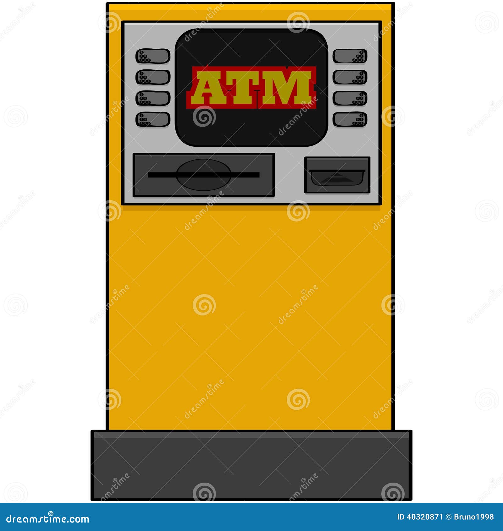 Bank machine stock vector. Illustration of account, economy - 40320871