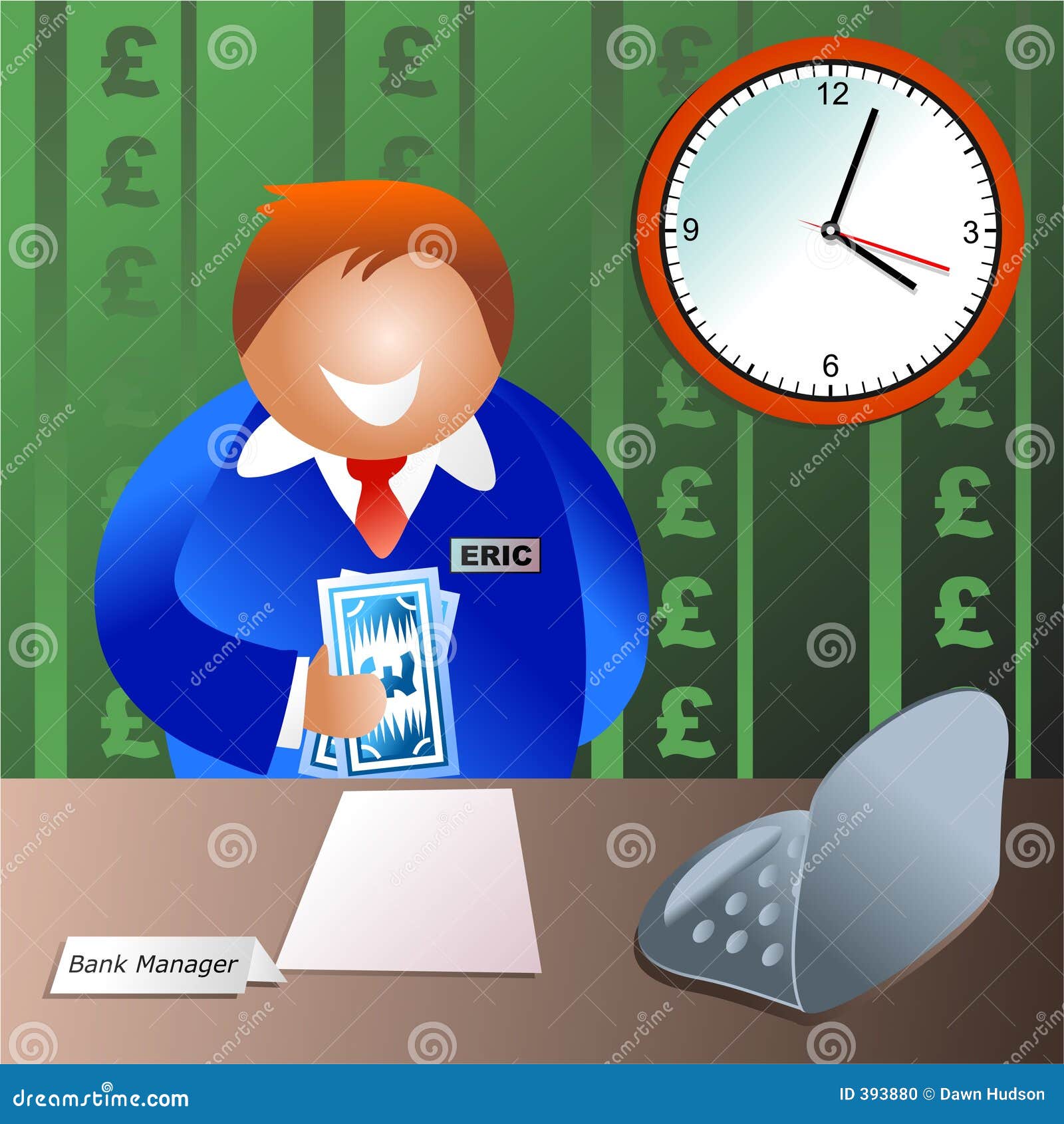 Bank manager stock illustration. Illustration of office - 393880