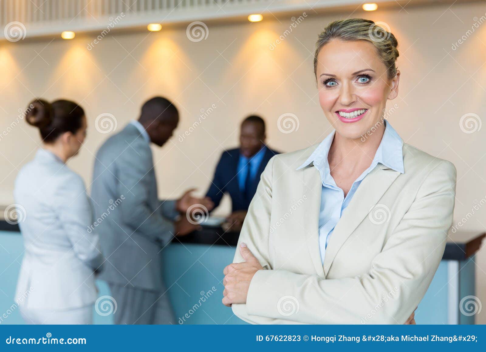Bank Manager with Customers Stock Image - Image of employee, bank: 67622823