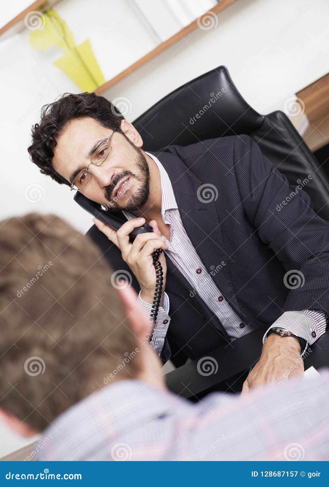 Bank manager at the office stock image. Image of leadership - 128687157