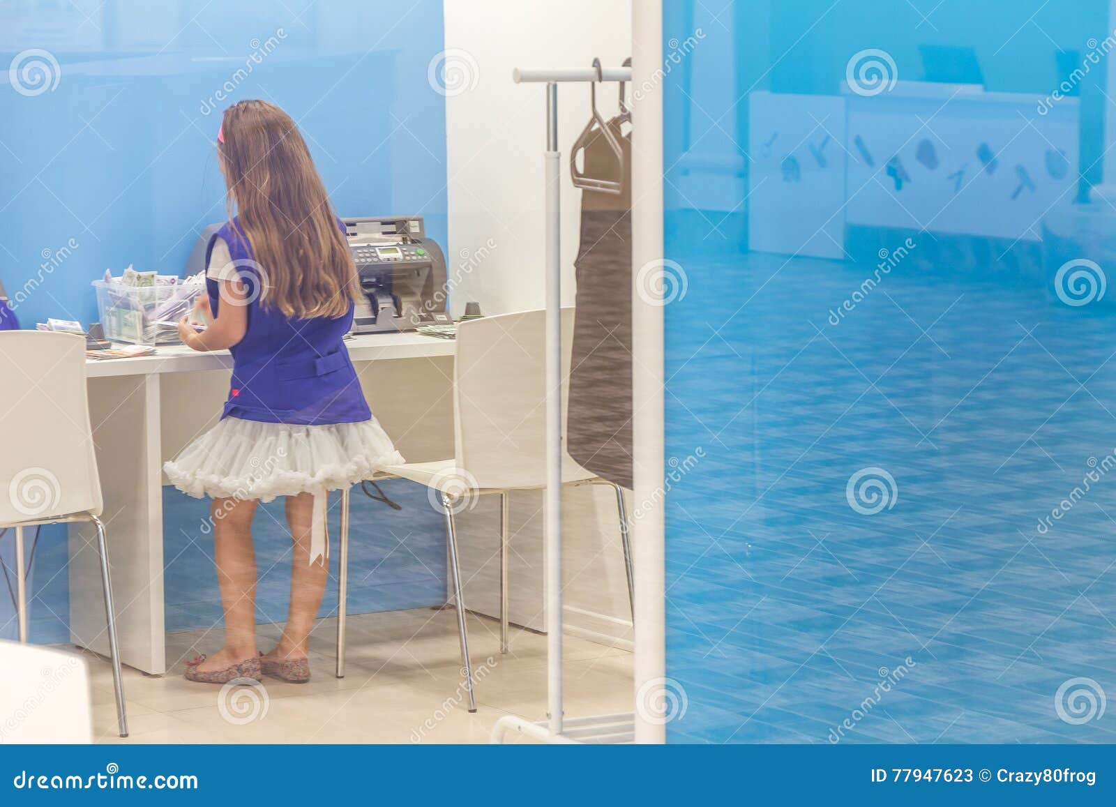 Bank Managers, Cashiers at Work Stock Image - Image of financial ...