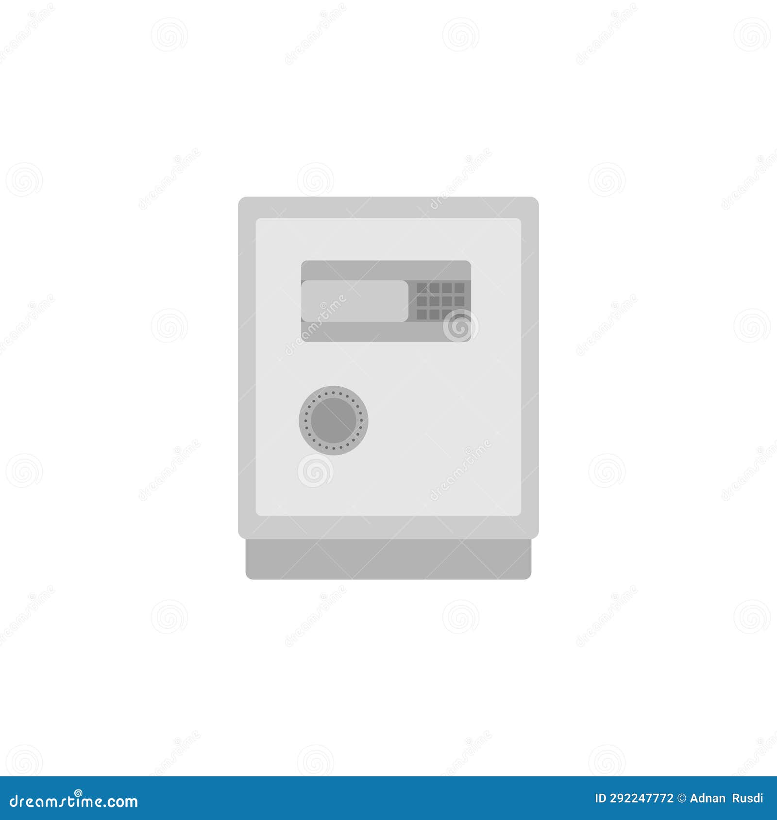 Bank Metal Vault Vector Illustration. Safebox Flat Design. Secure Boxes ...