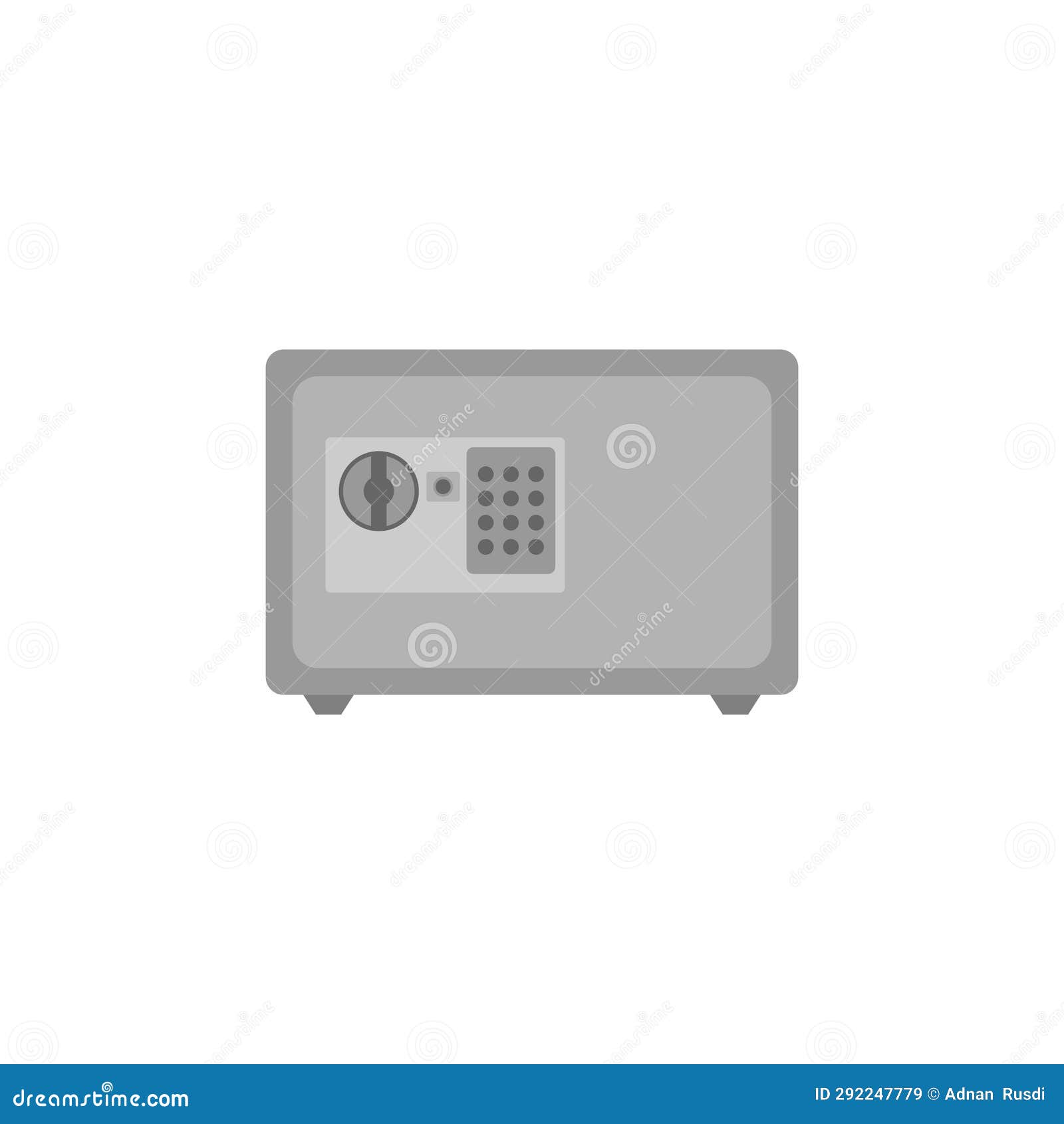 Bank Metal Vault Vector Illustration. Safebox Flat Design. Secure Boxes ...