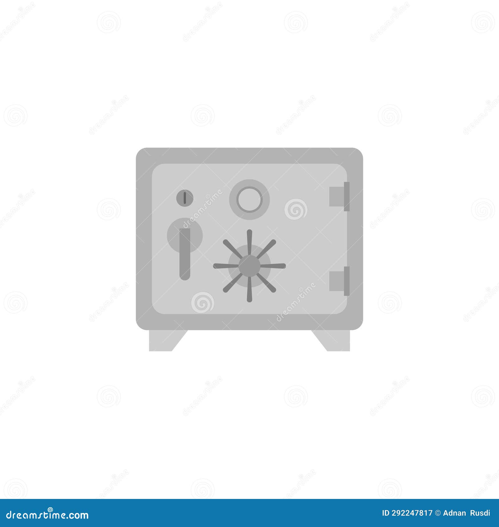 Bank Metal Vault Vector Illustration. Safebox Flat Design. Secure Boxes ...
