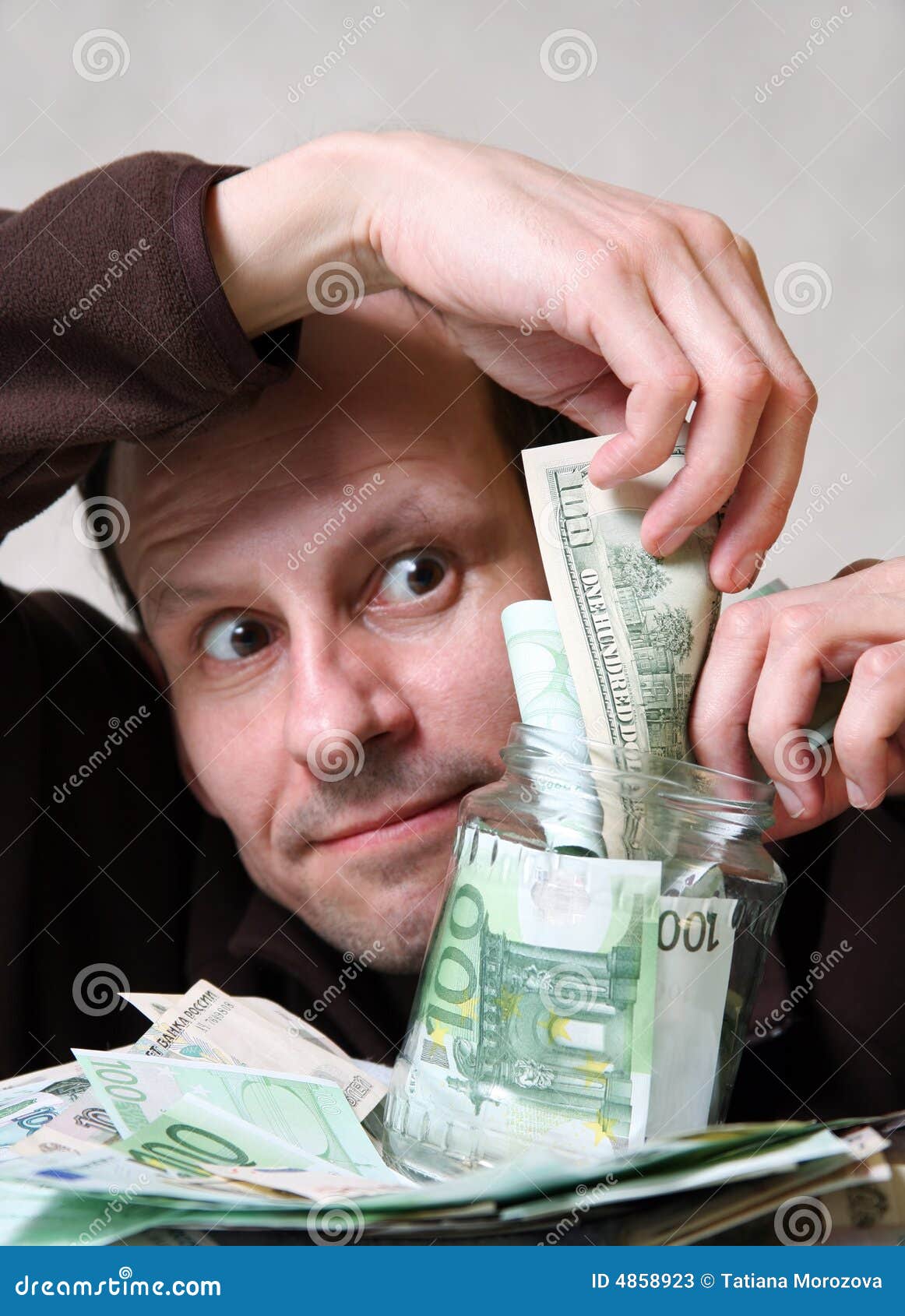 Bank with money stock image. Image of close, failure, empty - 4858923