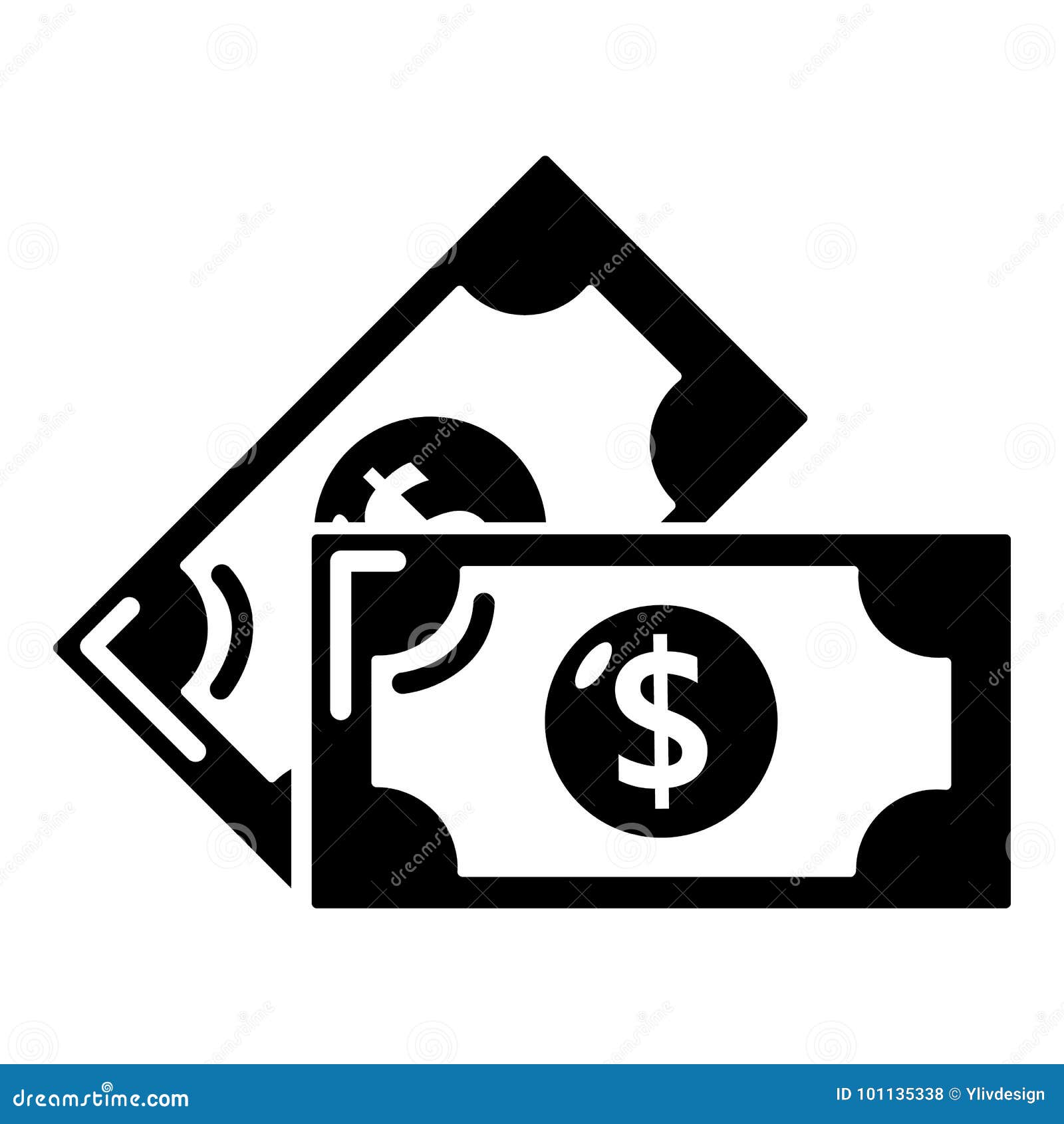 Bank Note Icon, Simple Black Style Stock Vector - Illustration of earn ...