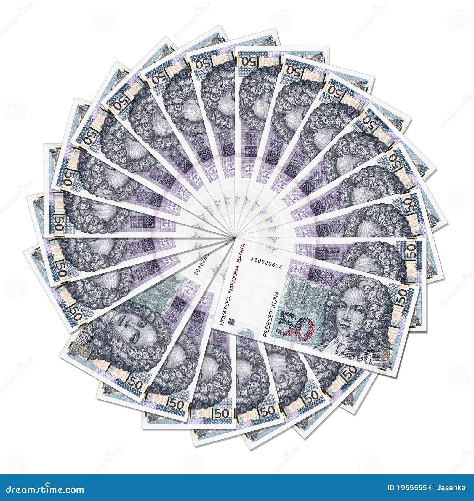 Bank notes in circle stock image. Image of economical - 1955555