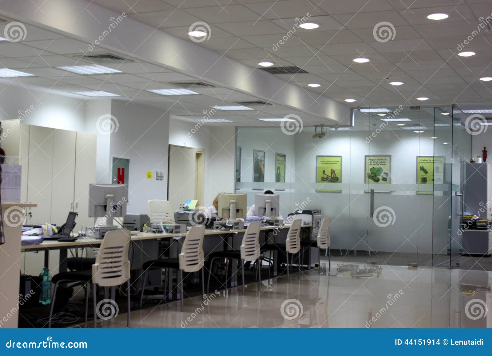 Bank office editorial stock image. Image of light, inside - 44151914