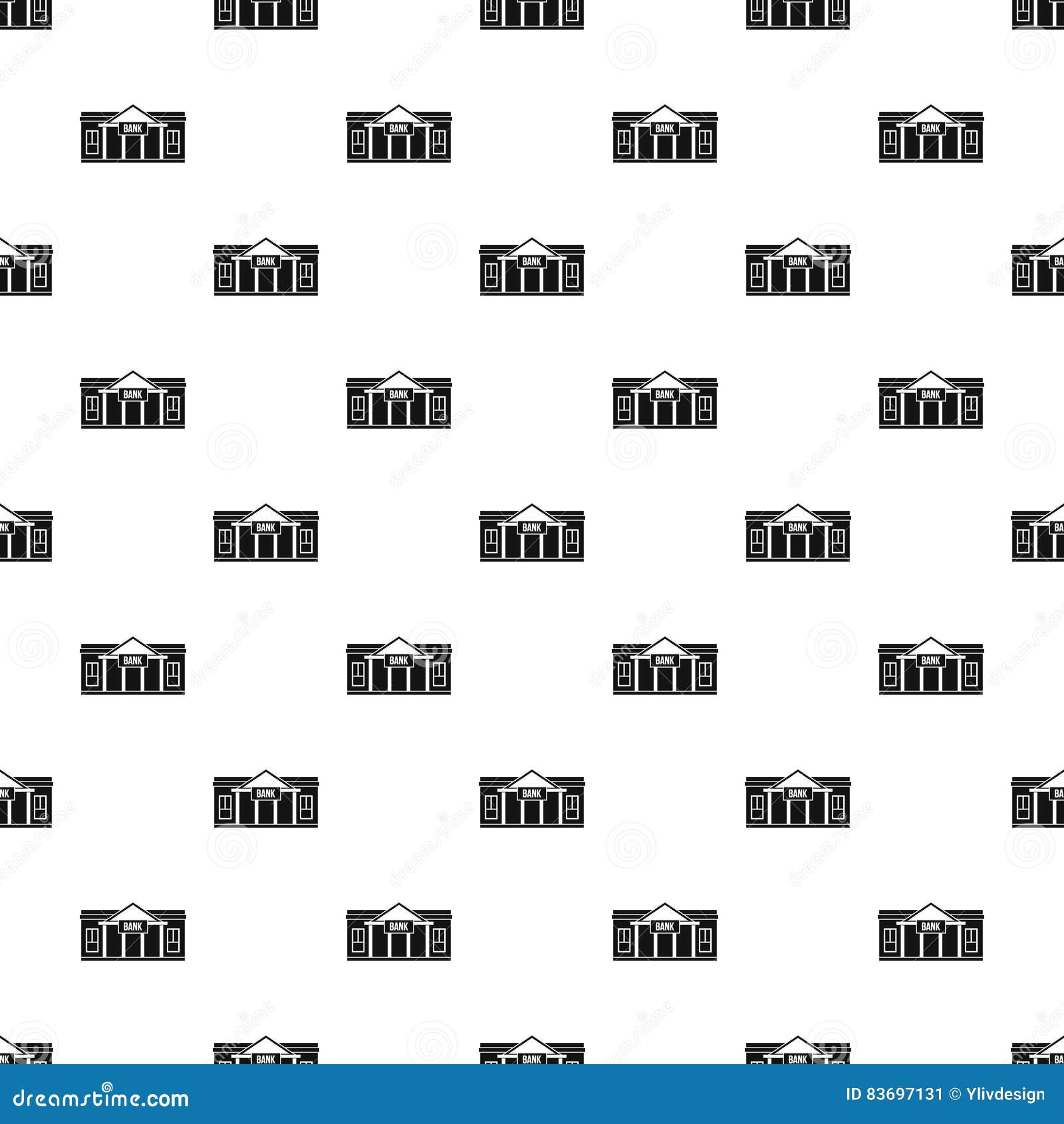 Bank pattern, simple style stock vector. Illustration of money - 83697131