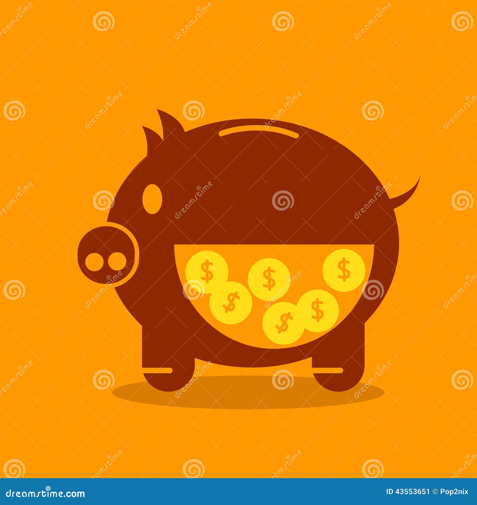 Bank Pig stock vector. Illustration of moneybox, currency - 43553651