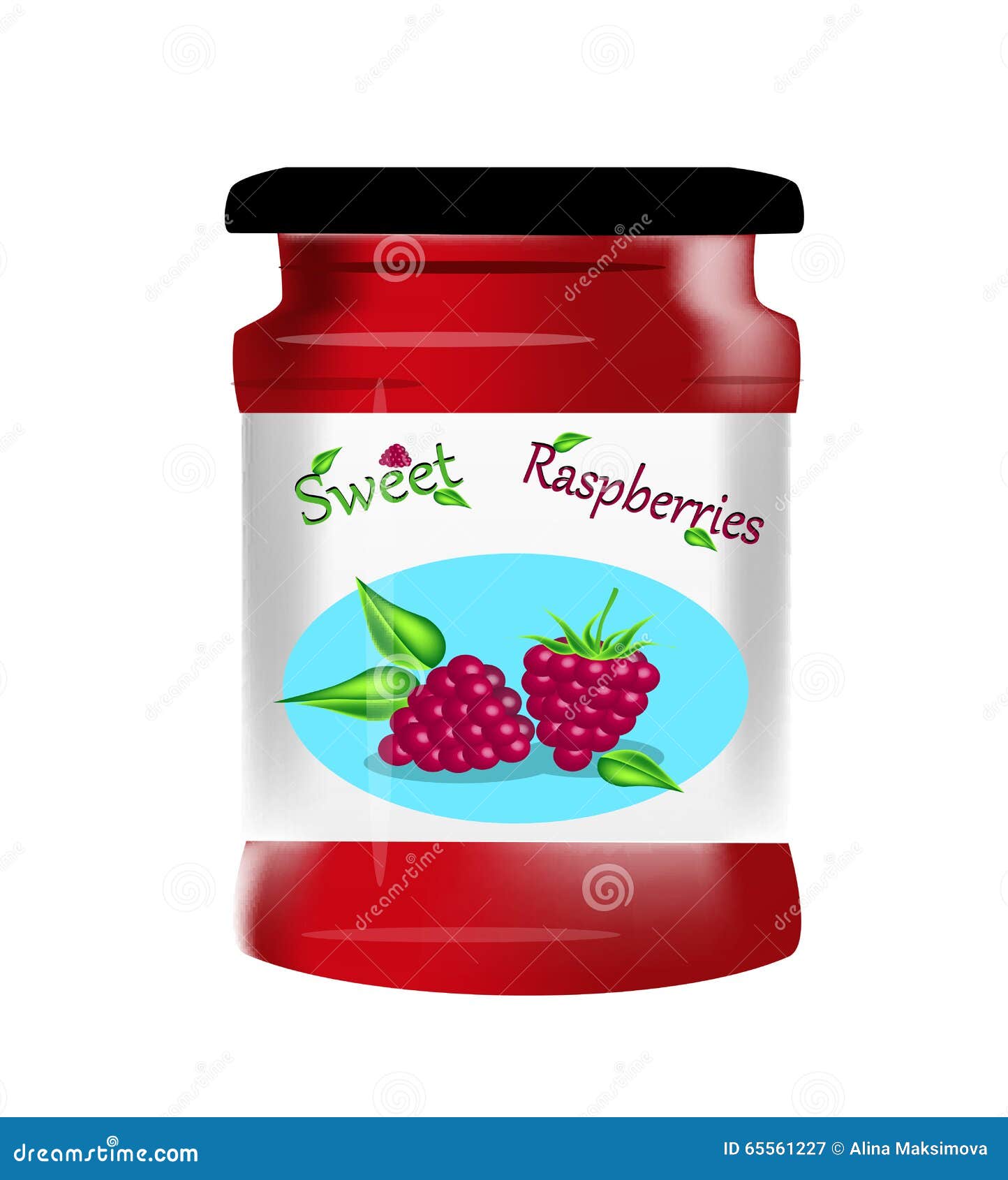Bank raspberry jam vector stock vector. Illustration of jelly - 65561227