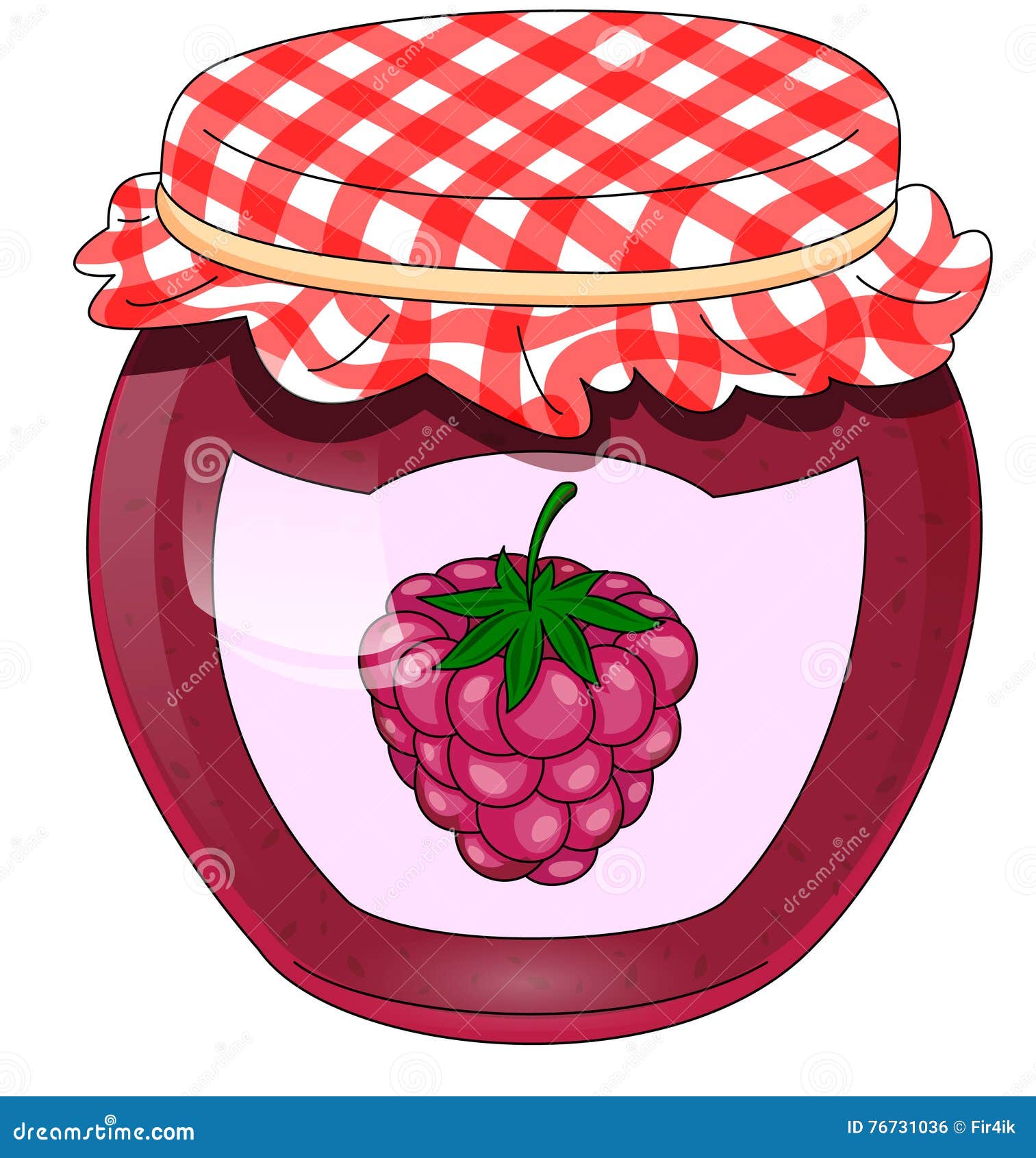 Bank of raspberry jam stock illustration. Illustration of kitchen ...