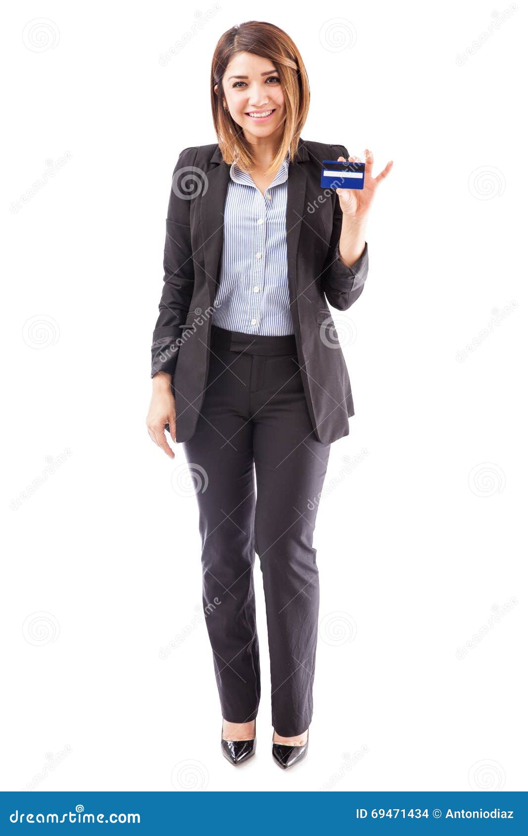Bank Representatief Met Een Creditcard Stock Foto - Image of bank ...