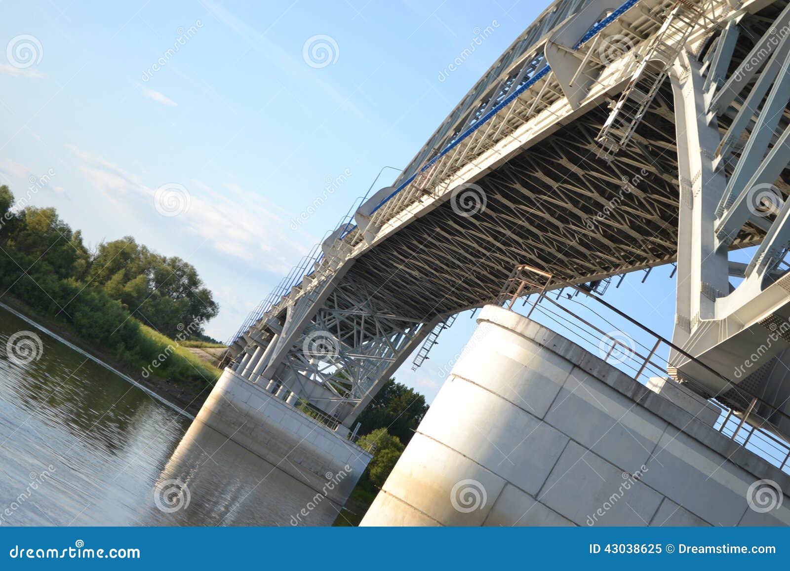 Bank stock image. Image of structure, river, bank, bridge - 43038625