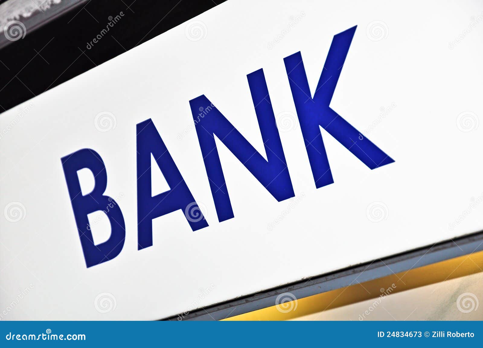 Bank road signal stock image. Image of space, horizontal - 24834673