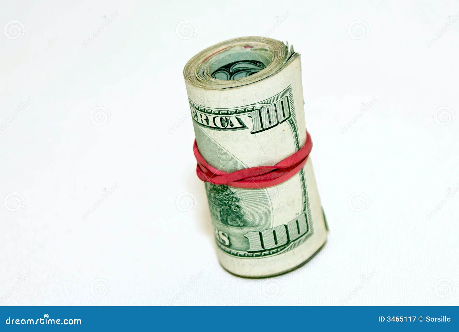 Bank roll stock image. Image of savings, band, loot, cream - 3465117