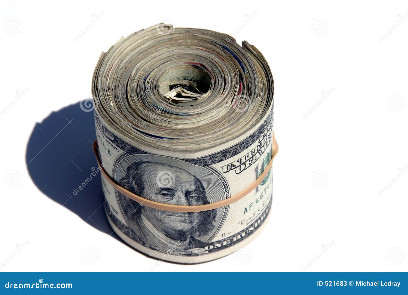 Bank roll stock image. Image of nickel, fluffy, change - 521683