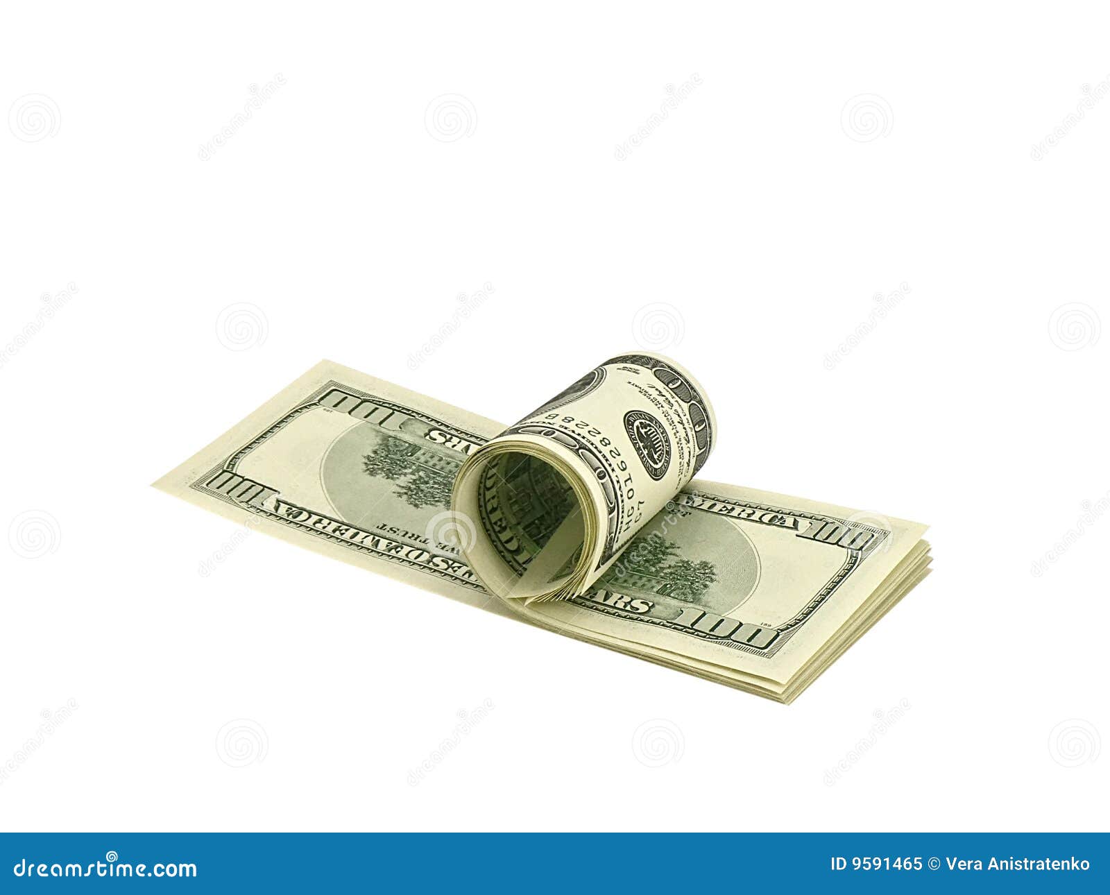 Bank Roll of Hundred Dollar Bills Stock Image - Image of abundance ...
