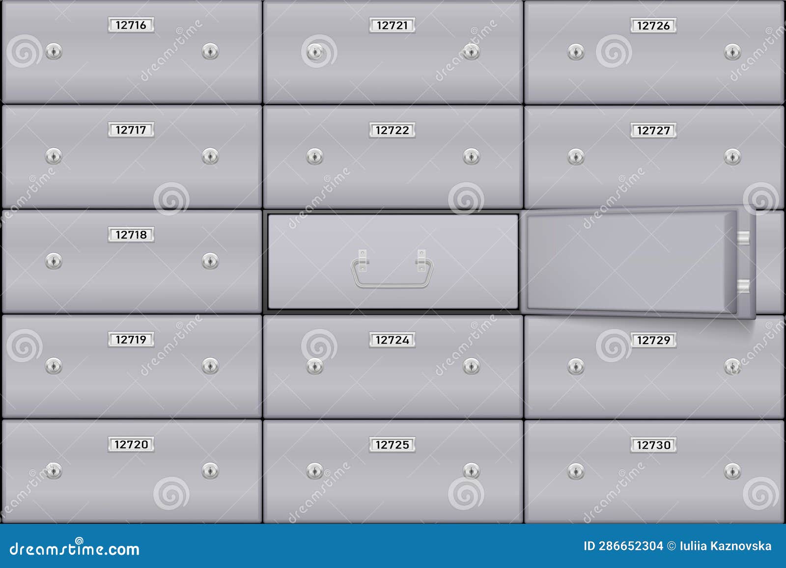 Bank Safe Deposit Box Vector Illustration Stock Illustration ...