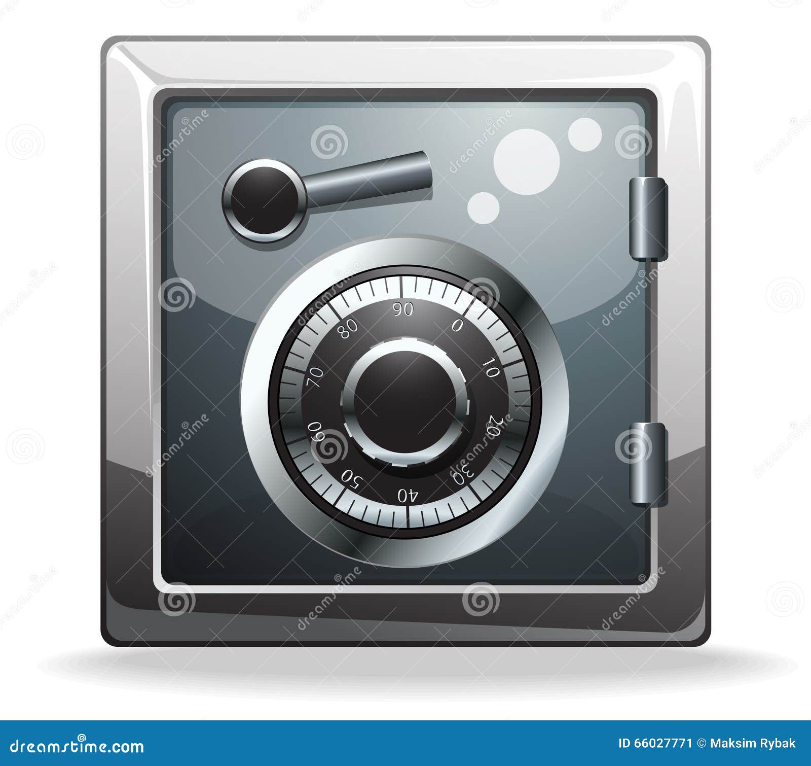 Bank safe icon stock vector. Illustration of dial, safety - 66027771
