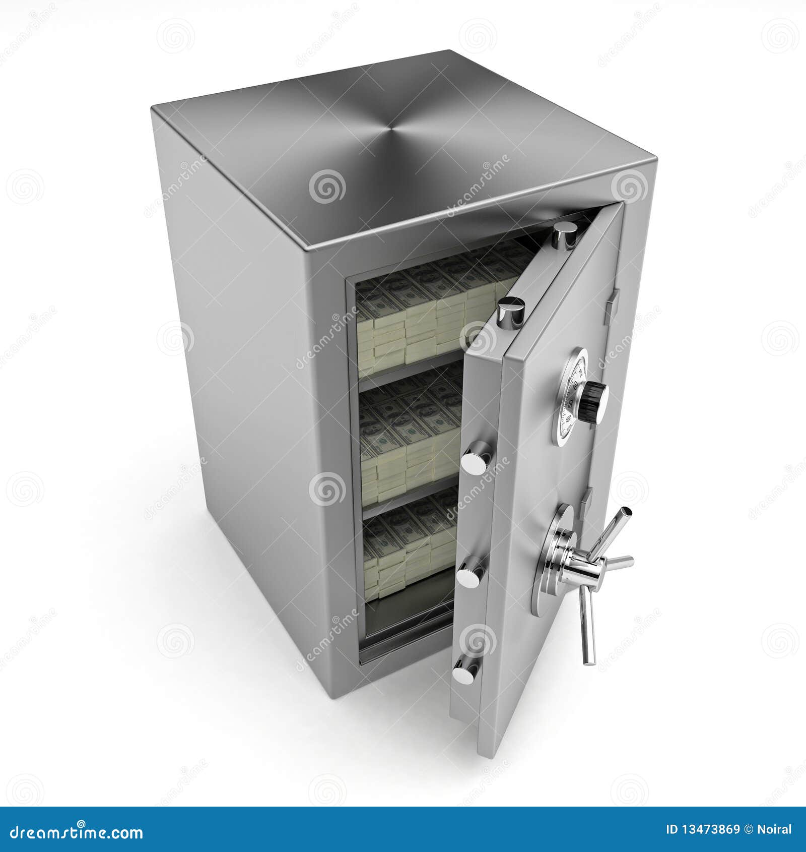 Bank safe with money stock illustration. Illustration of compartment ...