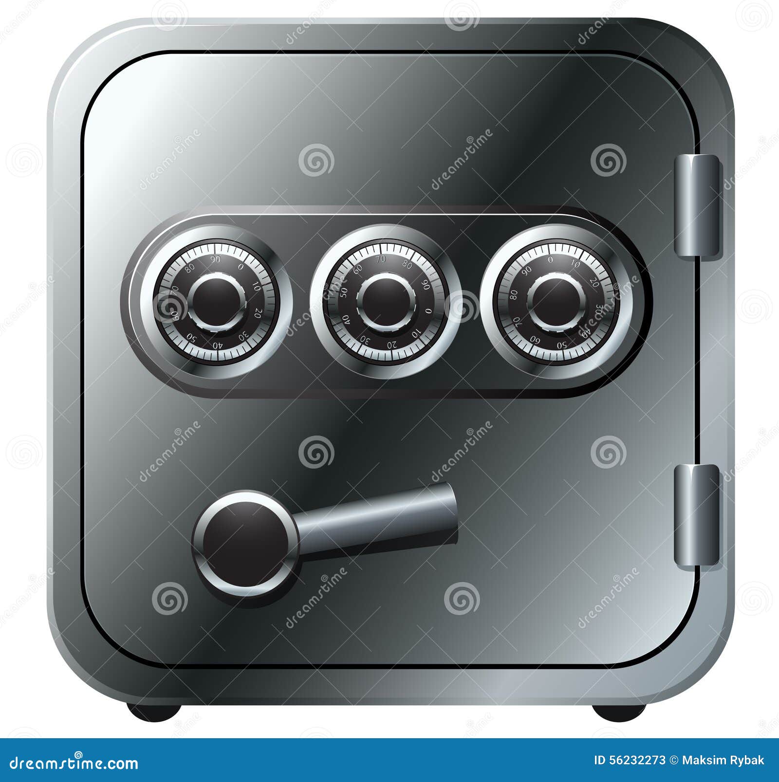Bank safe stock vector. Illustration of safety, chrome - 56232273