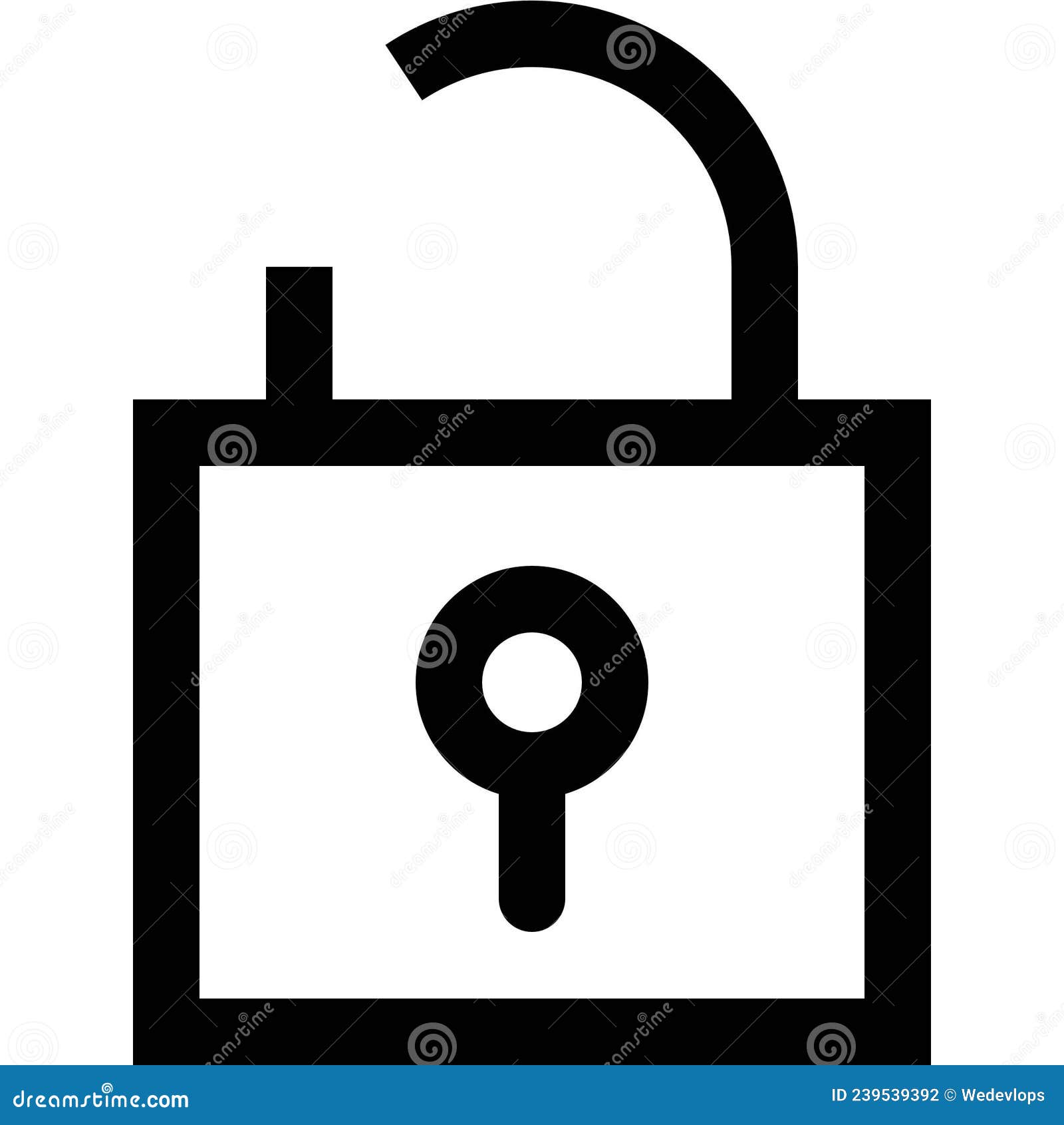 Bank Safety Internet Browsing Computer Mobile Padlock Key Pin Code ...