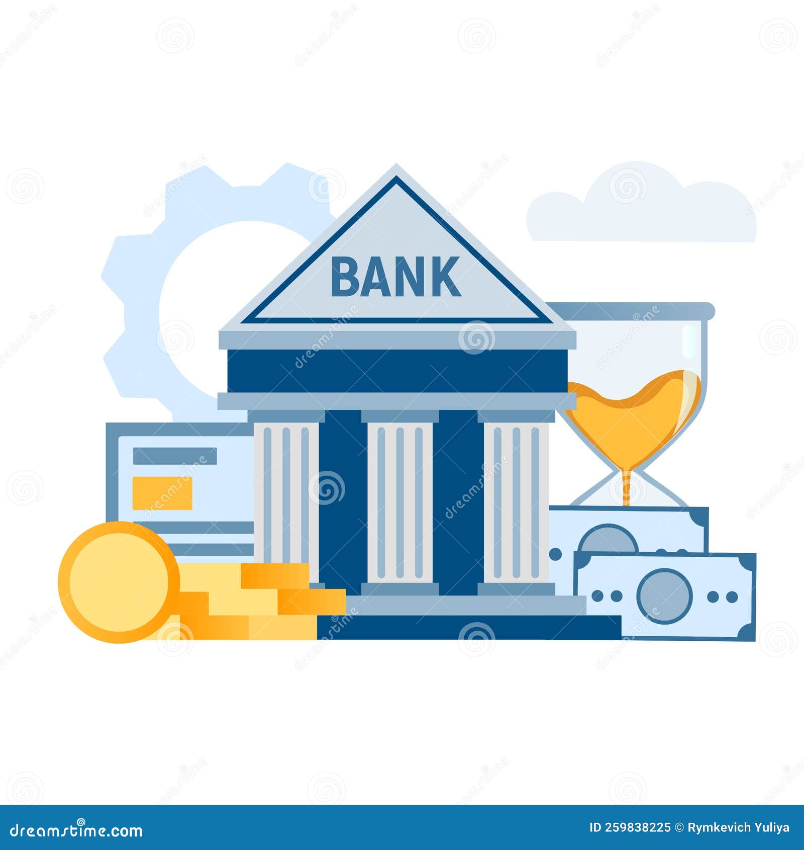 Bank Savings, Security of Income and Deposits Stock Vector ...