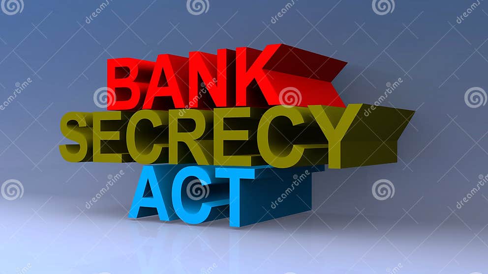Bank secrecy act on blue stock illustration. Illustration of economy ...