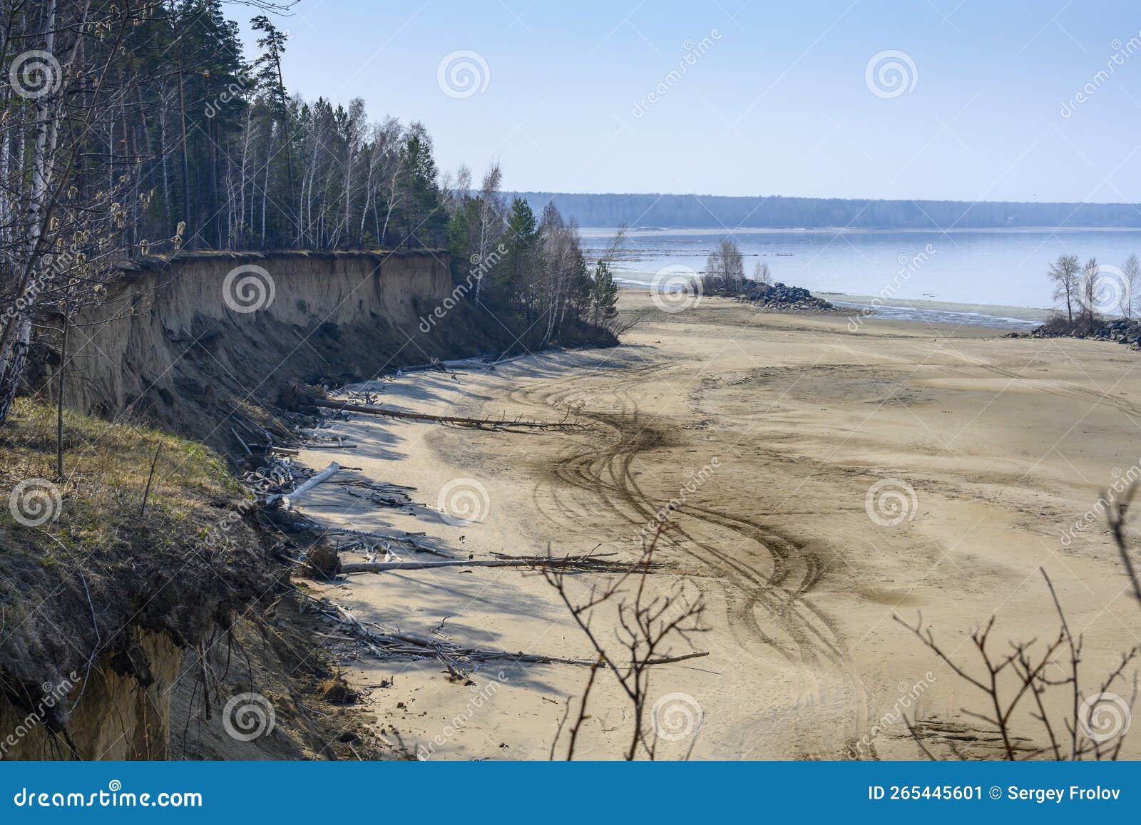 The Bank of the Siberian River Ob in Early Spring Stock Image - Image ...
