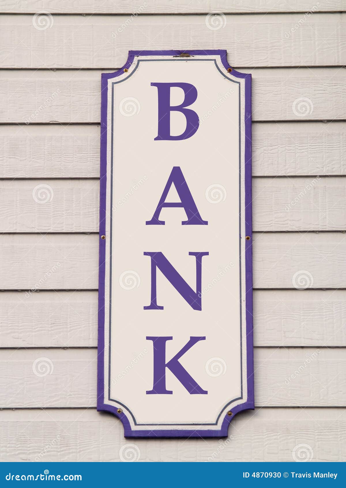 Bank Sign stock photo. Image of advertisement, bank, warning - 4870930