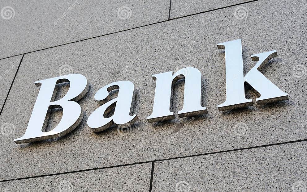 Bank sign stock photo. Image of finance, sign, bank, logo - 7369360