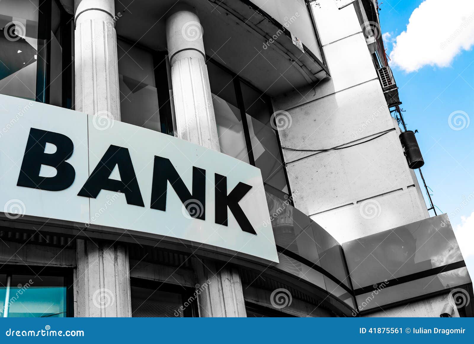 Bank Sign stock image. Image of monetary, business, finance - 41875561