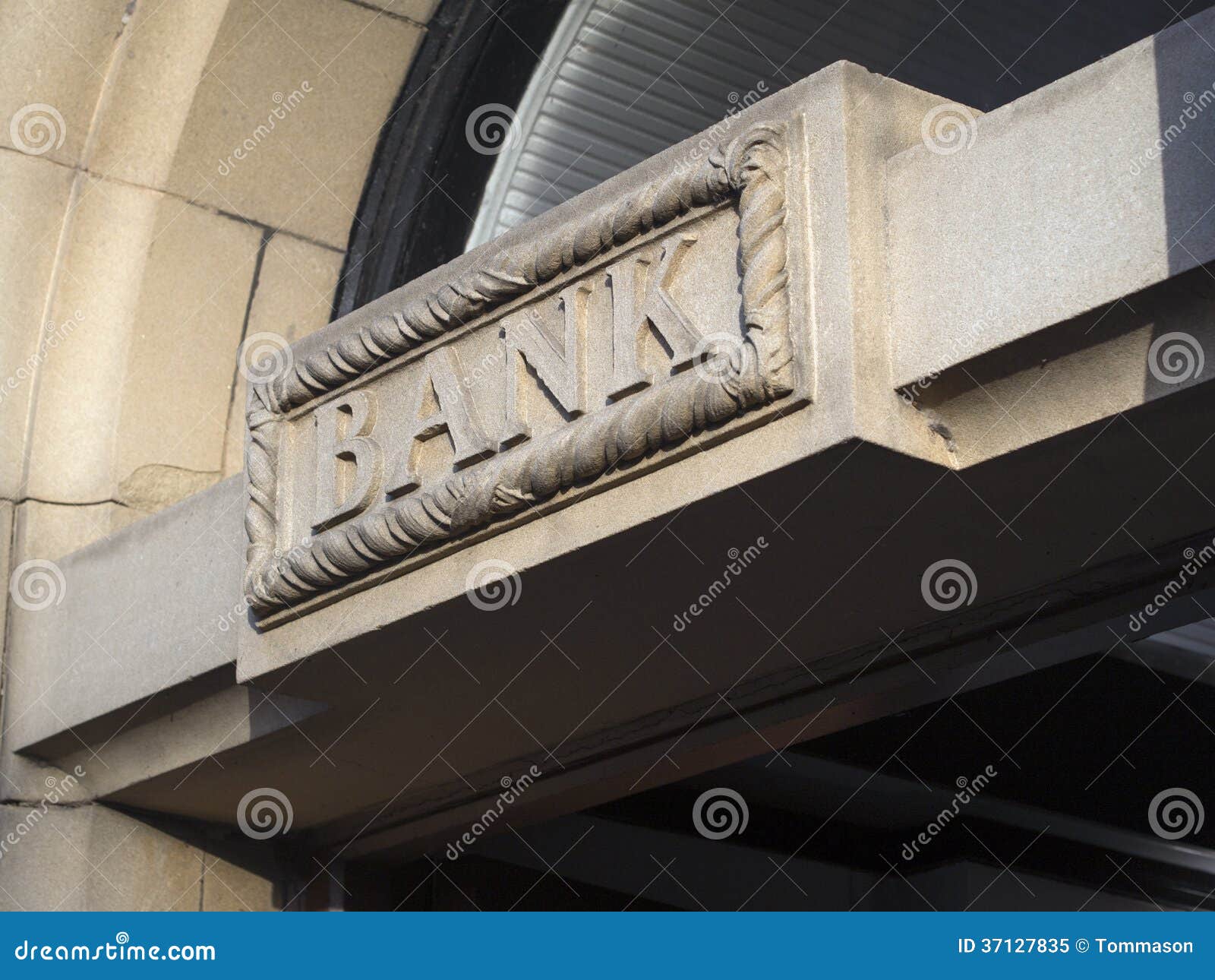 Bank stock image. Image of text, stone, money, decoration - 37127835
