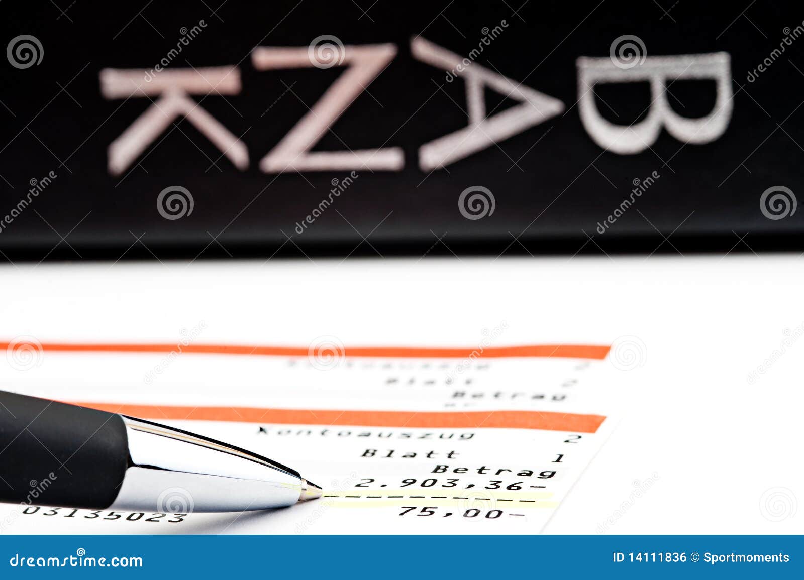 Bank statement stock photo. Image of sign, expected, balance - 14111836