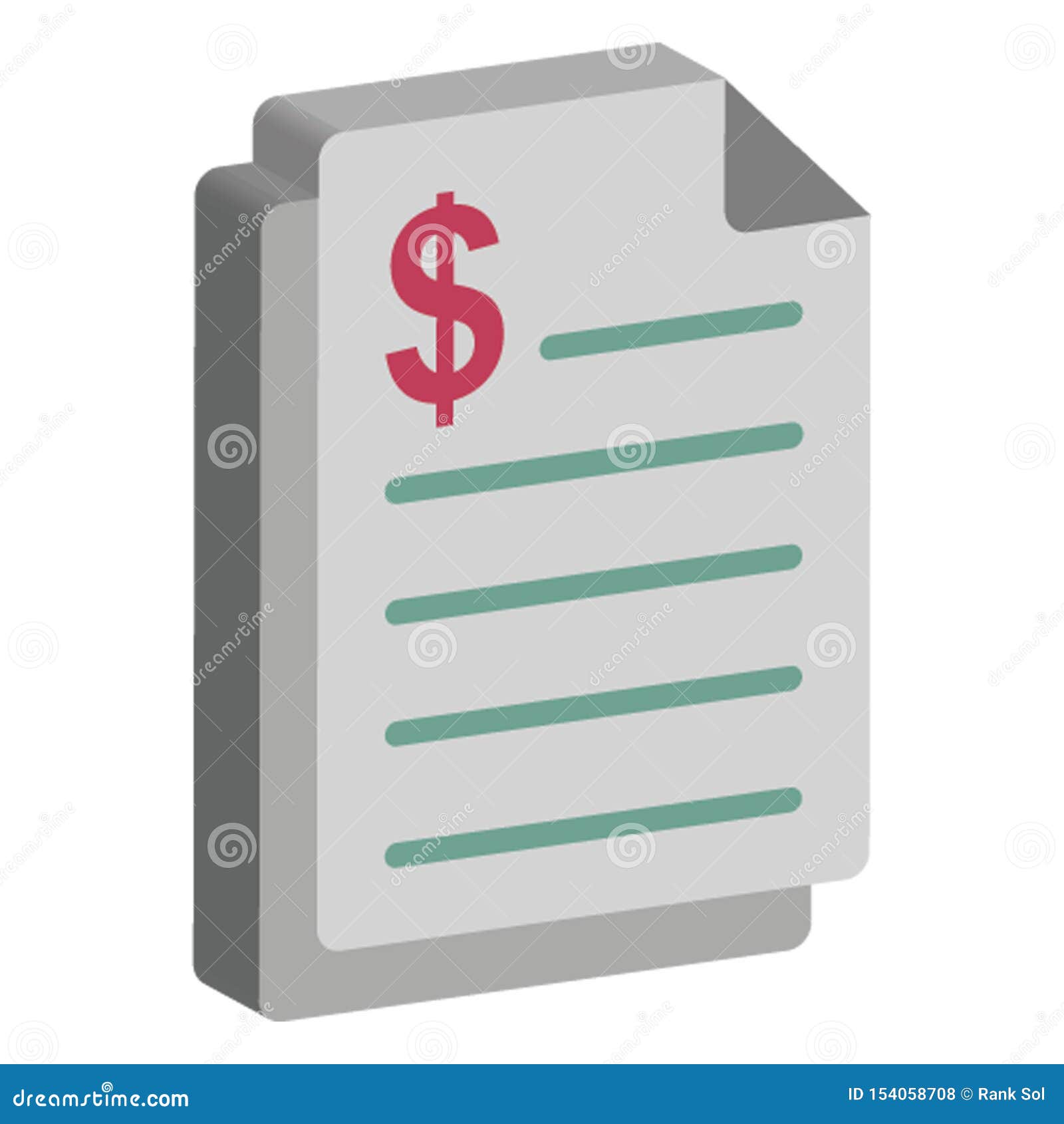 Bank Statement, Bill Isolated Vector Icon Which Can Be Easily Edited ...
