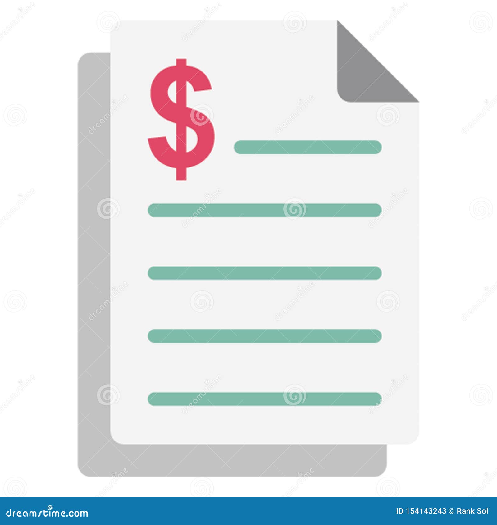 Bank Statement, Bill Isolated Vector Icon Which Can Be Easily Edited ...